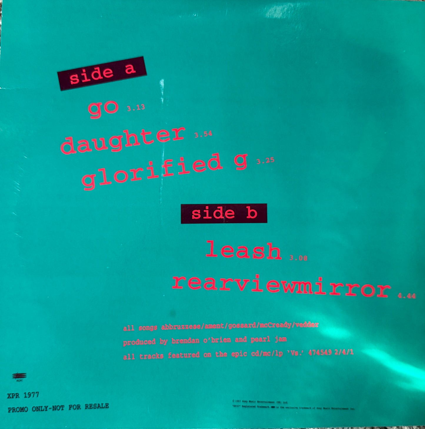 Pearl Jam - Five Tracks From New Album (1993 UK Promo) – Hi-Fidelity