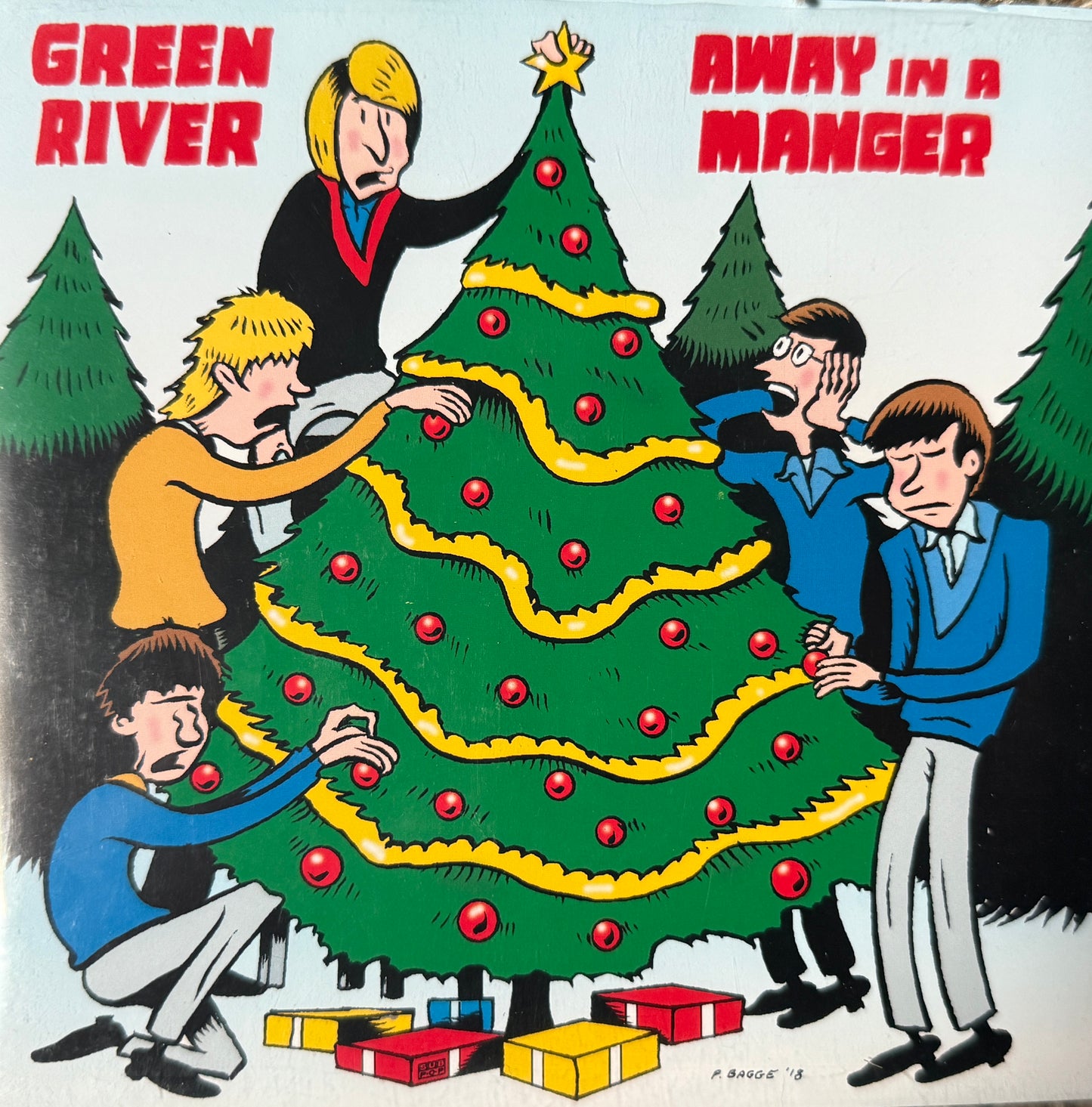 Green River/U-Men - Blue Christmas/Away In A Manger (Red Vinyl Ltd Edi ...