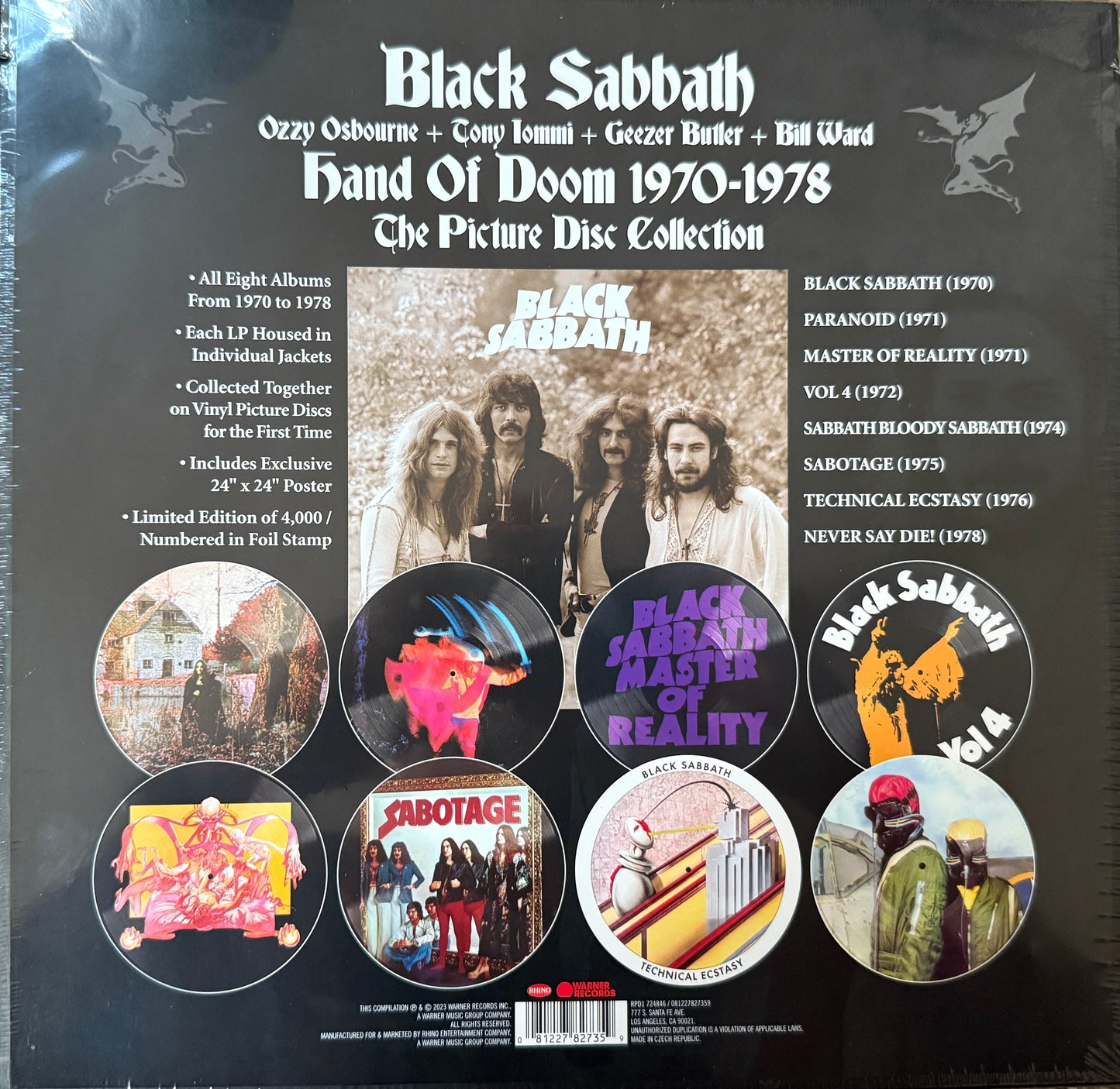 Black Sabbath - Hand Of Doom 1970-1978 Picture Disc Collection (8XLP B ...