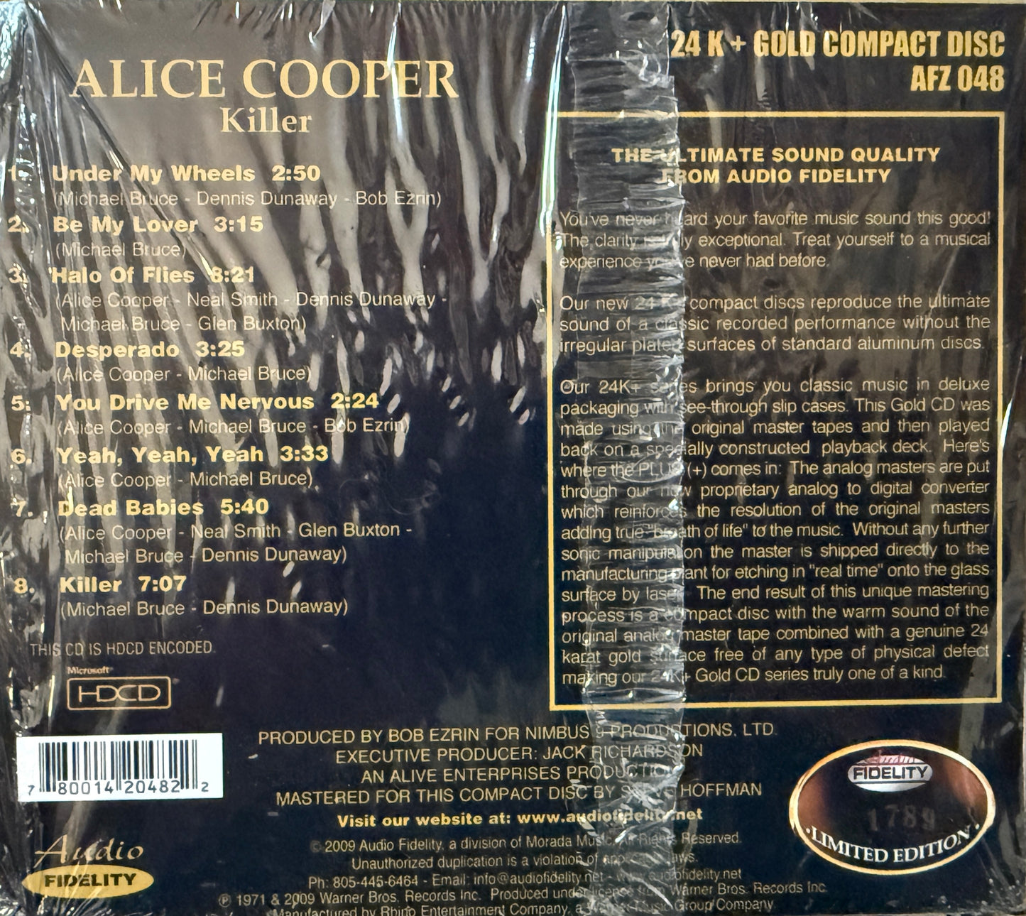 Alice Cooper - Killer (Audio Fidelity Gold CD) – Hi-Fidelity