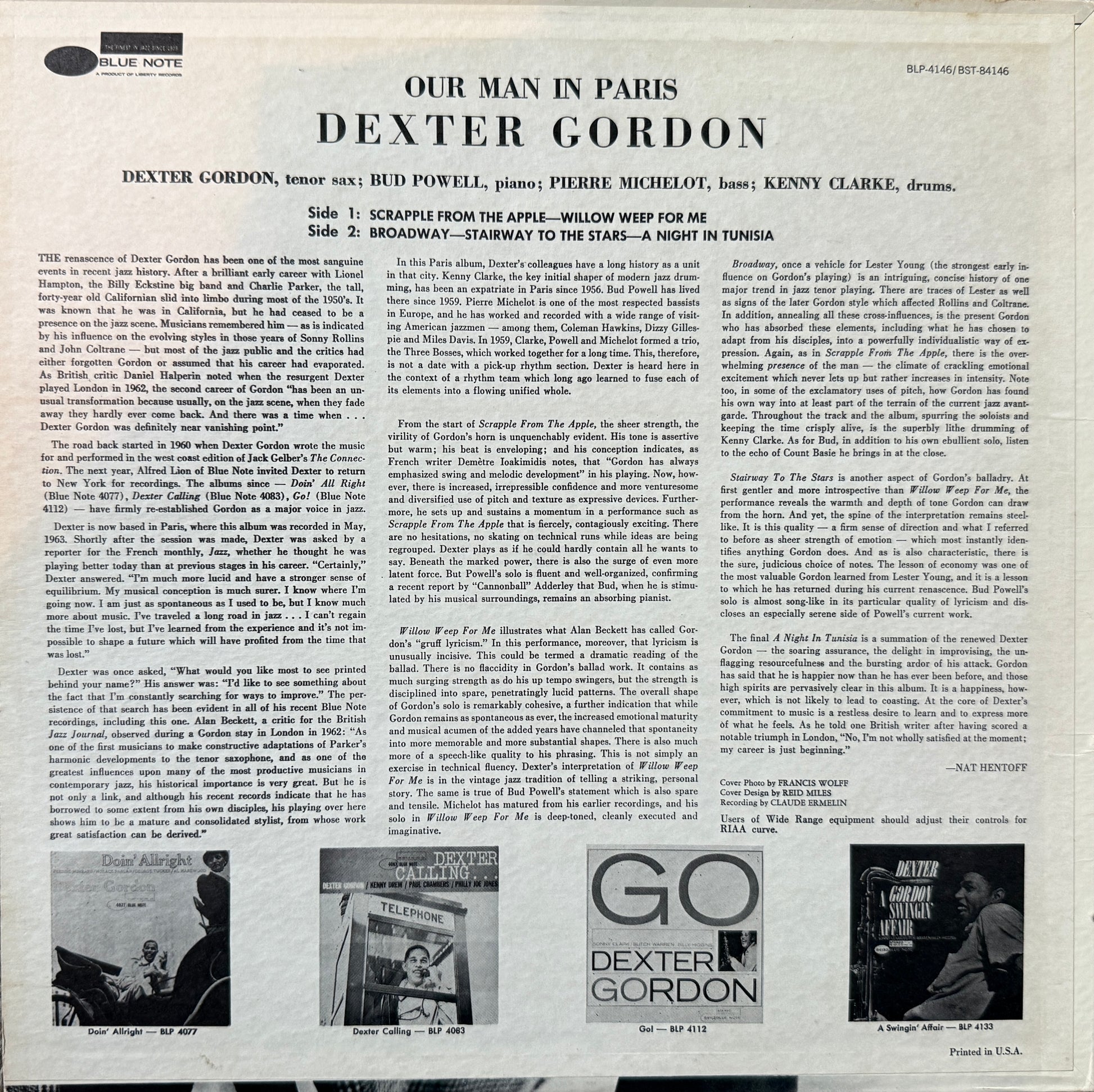 Dexter Gordon - Our Man In Paris (Late 60’s Blue Note) – Hi-Fidelity